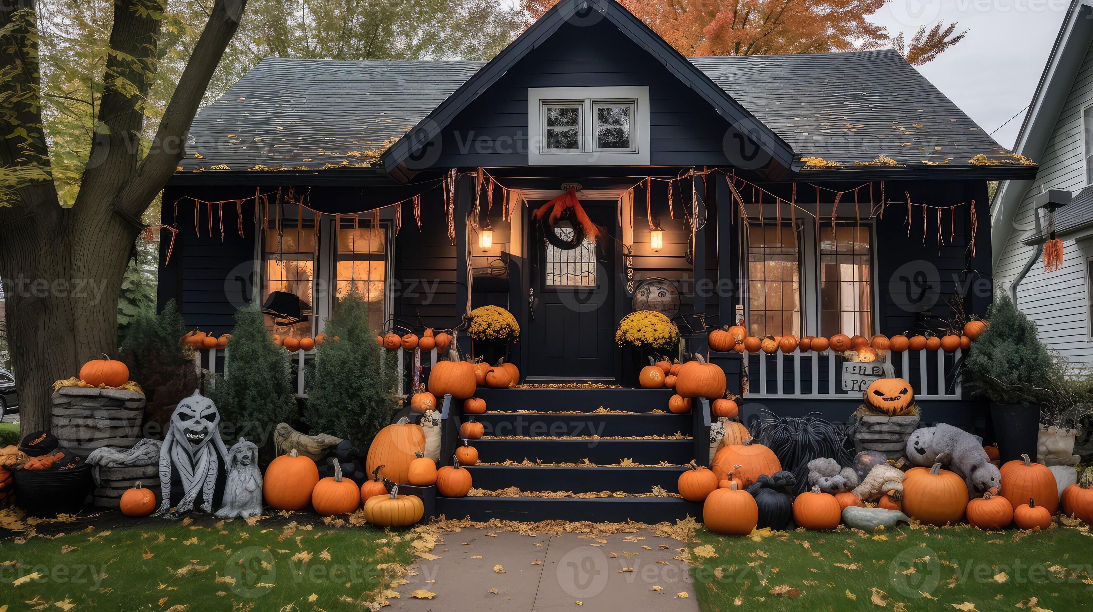 witches house decorated for halloween 56063705 Stock Photo at Vecteezy