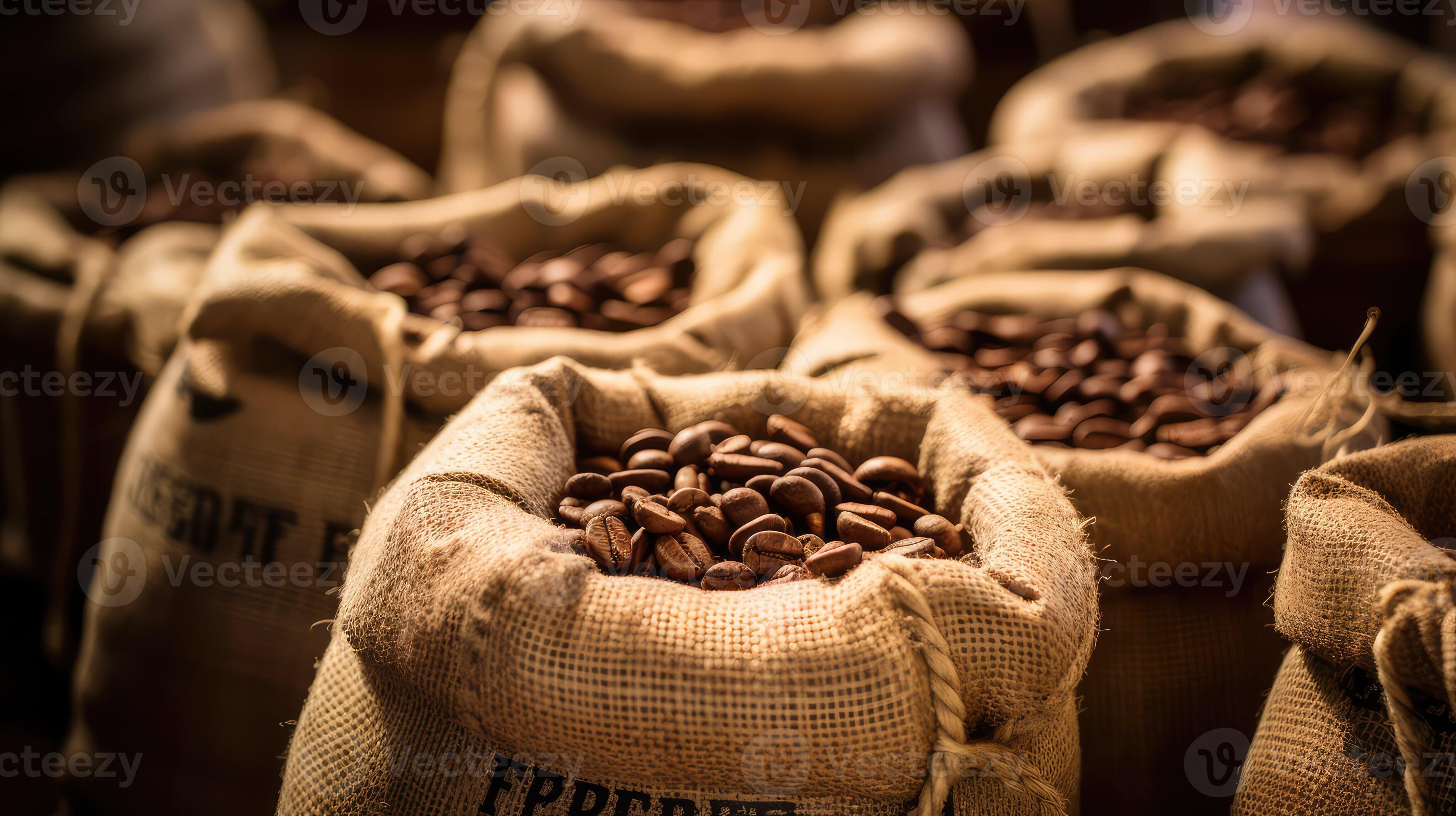 roasted bags of coffee 56063840 Stock Photo at Vecteezy