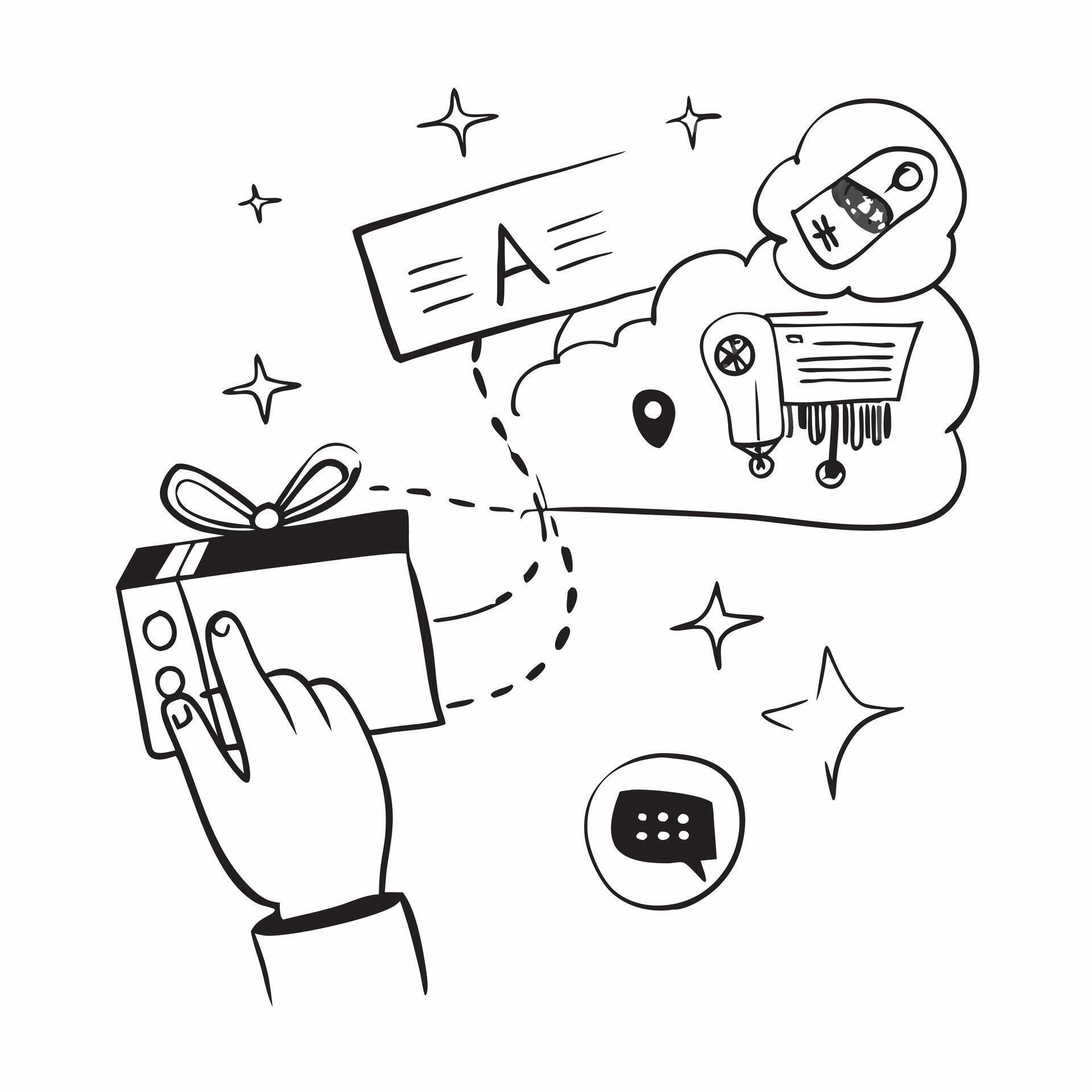 AI recommendation engine and product promotion concept as An AI ...