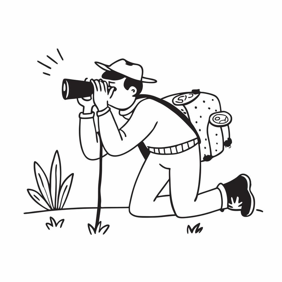 Photographer capturing a rare wildlife moment concept as A wildlife ...