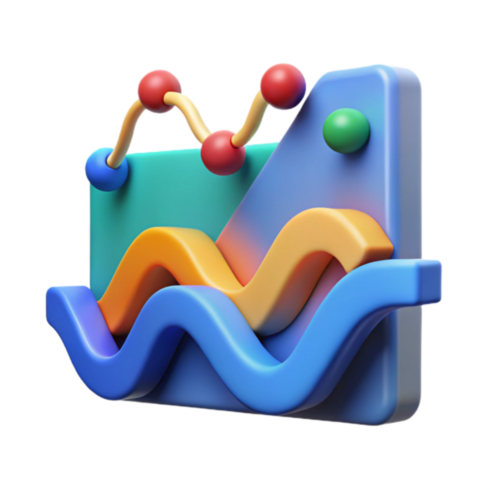 Abstract Data Visualization Wave Curve Chart 56085737 Png