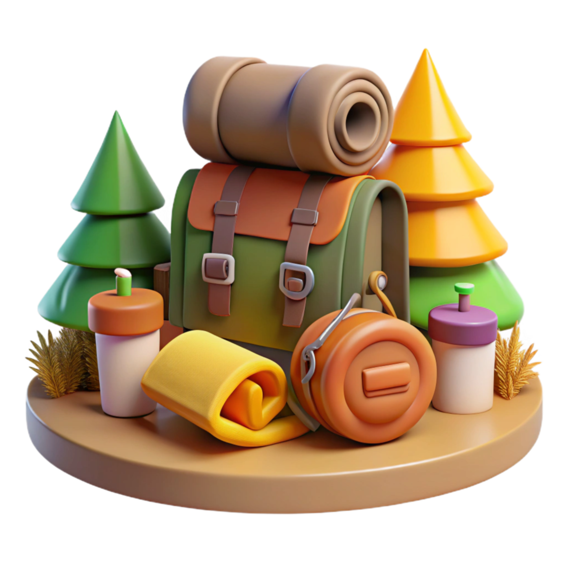 Camping Gear Backpack, Sleeping Bag, and More 56086136 PNG