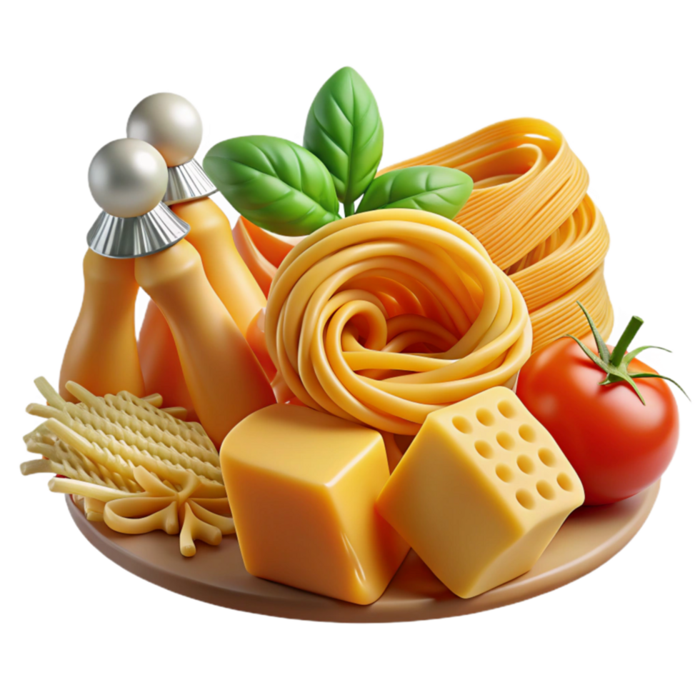 Pasta, Cheese, and Tomato Medley 56086444 PNG