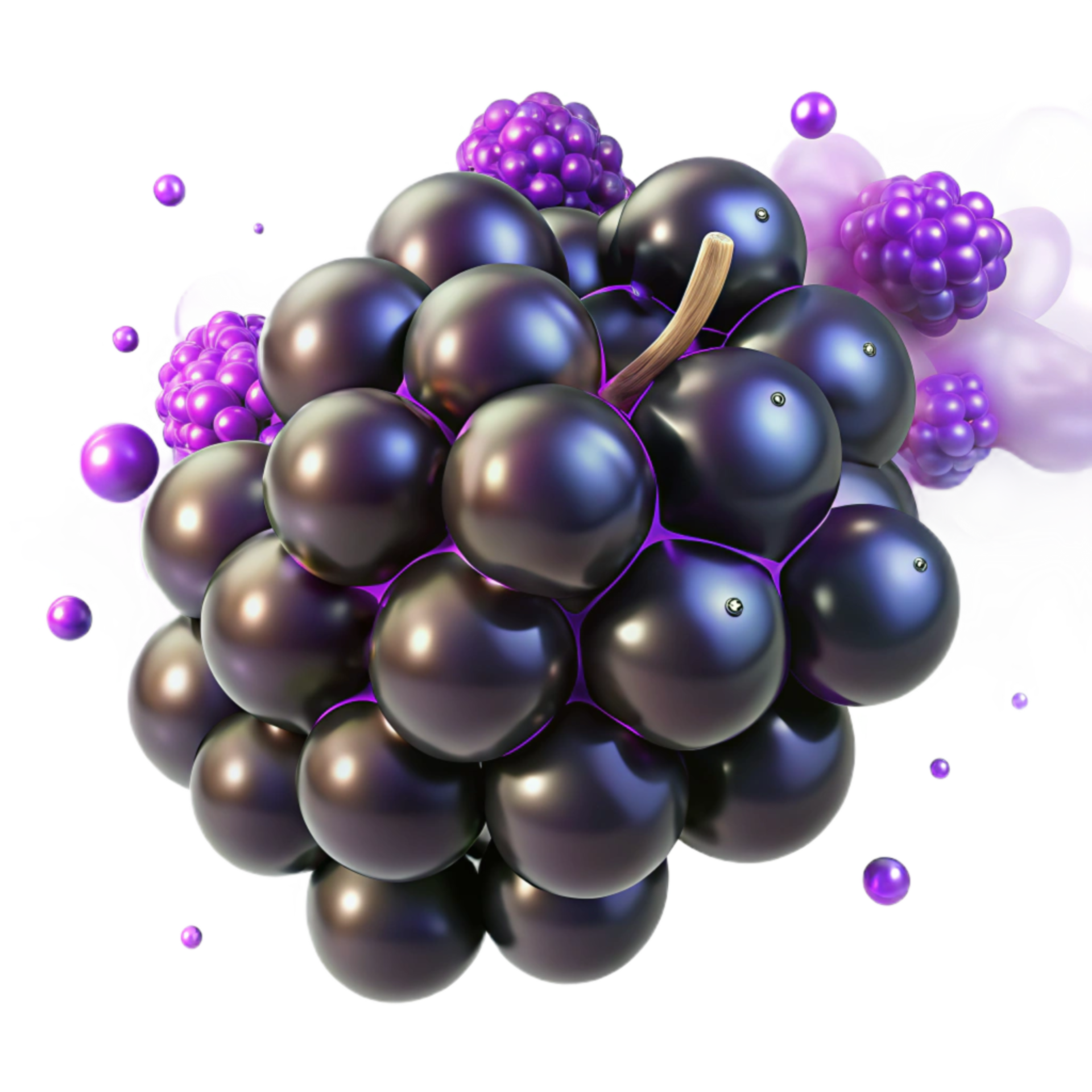Juicy Blackberry Cluster 3D Render of a Luscious Berry 56086619 PNG