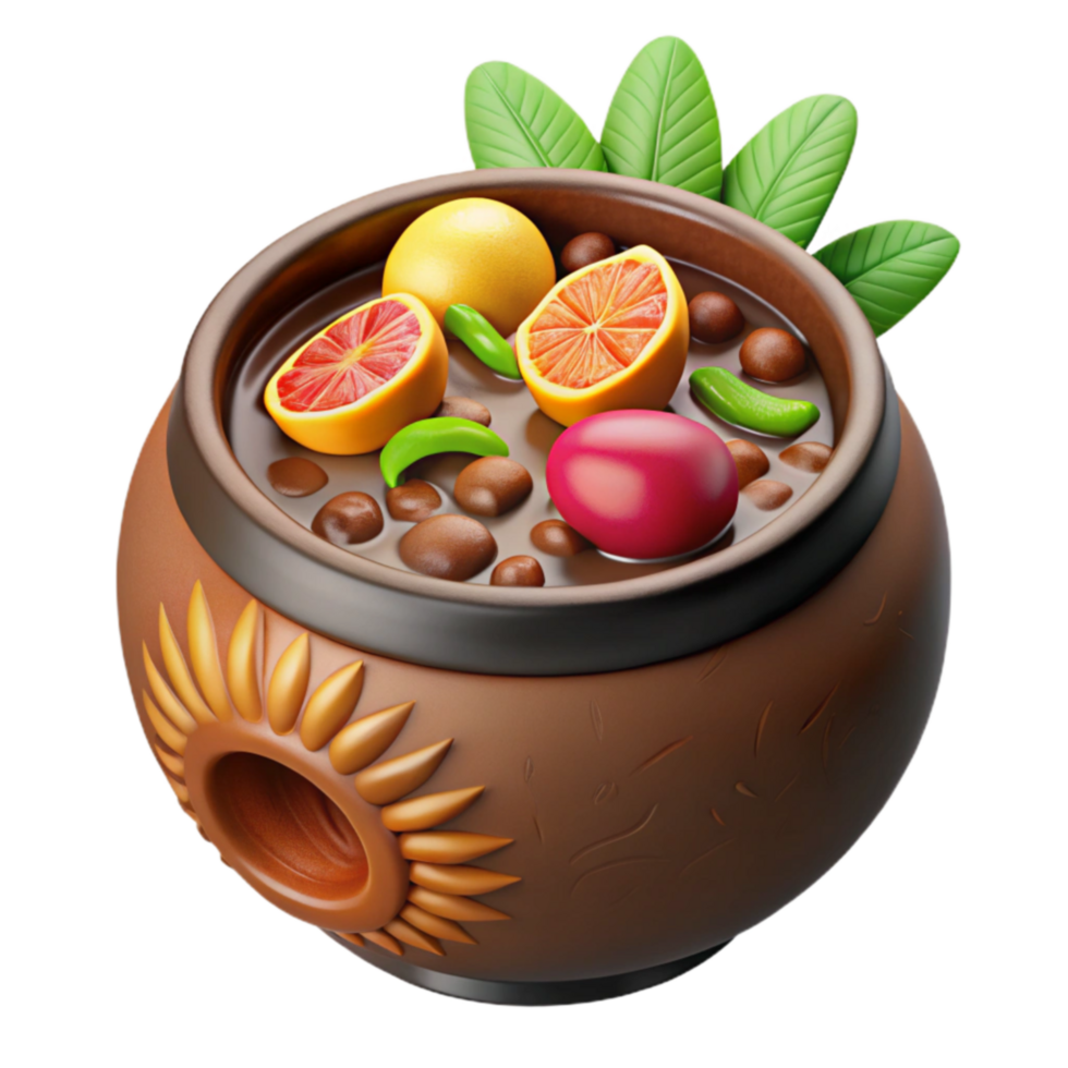Citrus and Bean Stew in Earthenware Pot 56086850 PNG