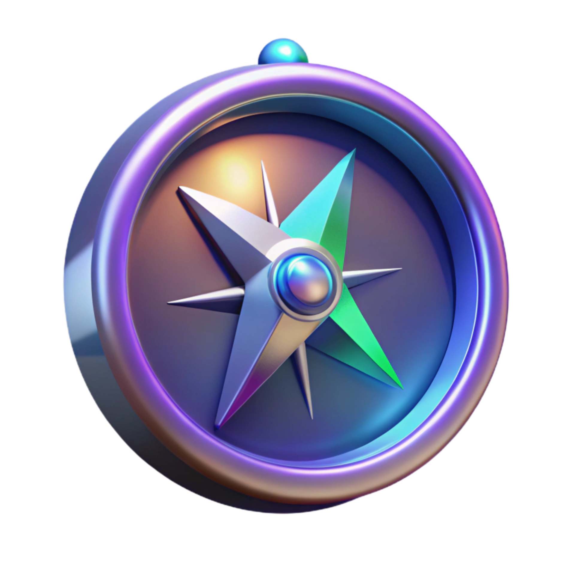 3d Compass Icon Navigation Direction Guidance Exploration Travel Journey Orientation