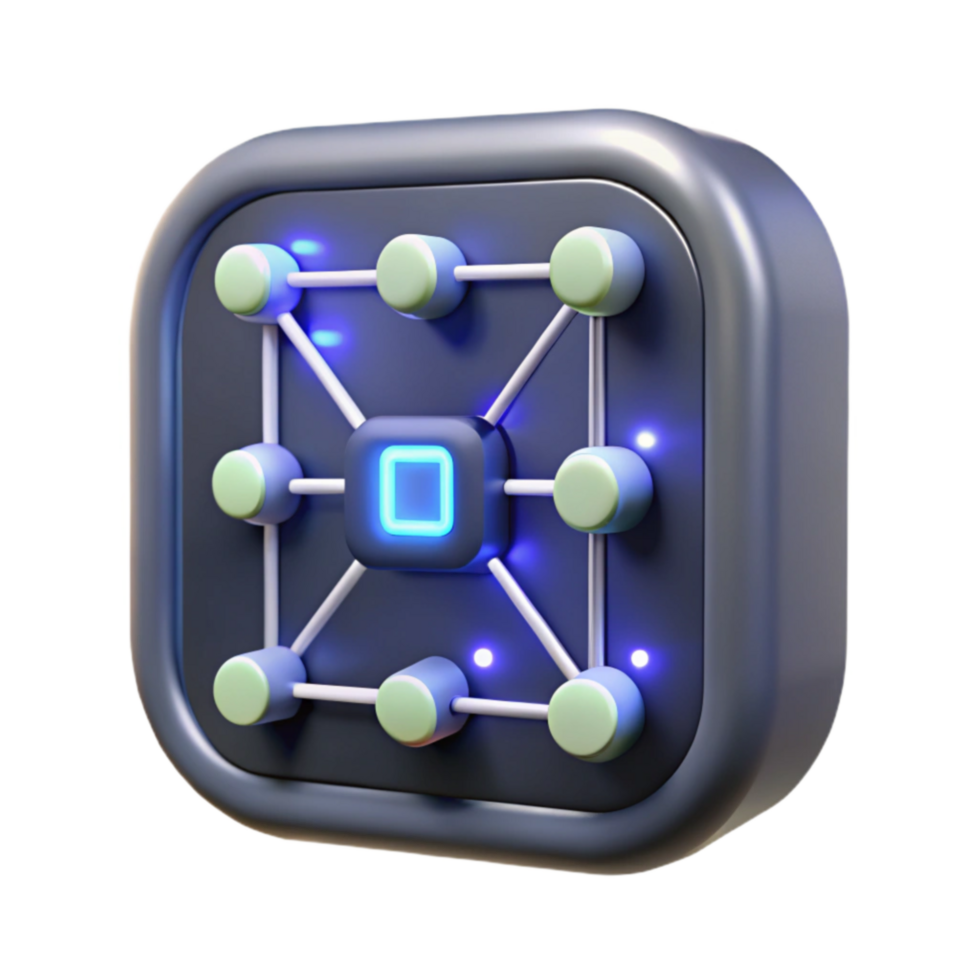 Networked System Interconnected Nodes Central Hub 56088965 Png