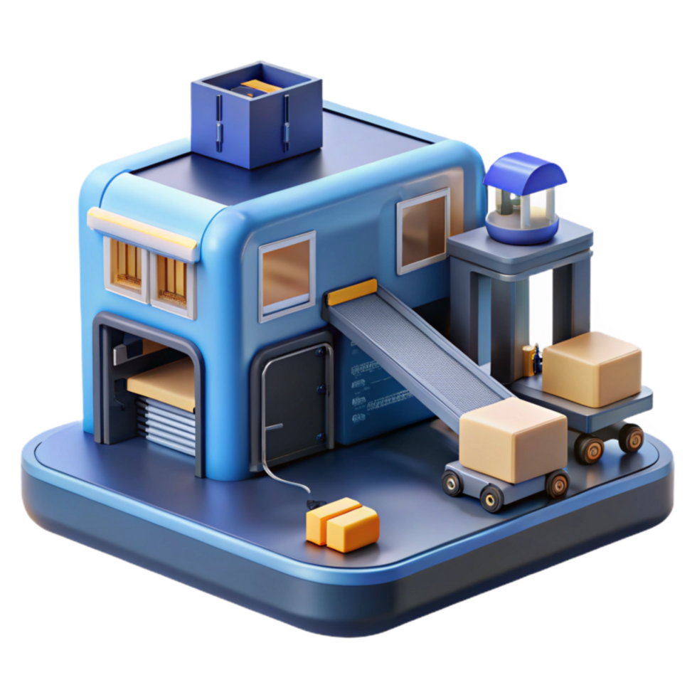 Automated Warehouse Efficient Package Handling System 56089173 PNG