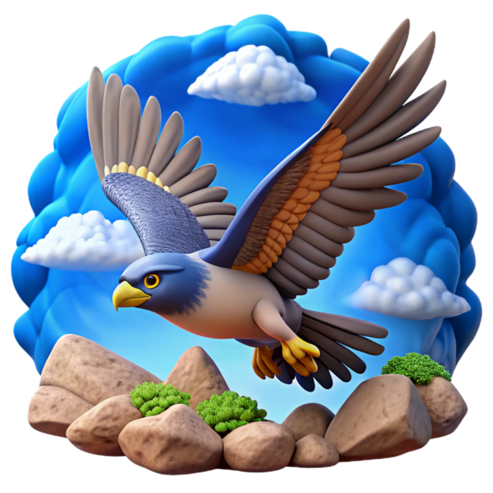 Cartoon Falcon Soaring Through Sky 56089552 PNG Cartoon Falcon Soaring Through Sky 56089552 PNG