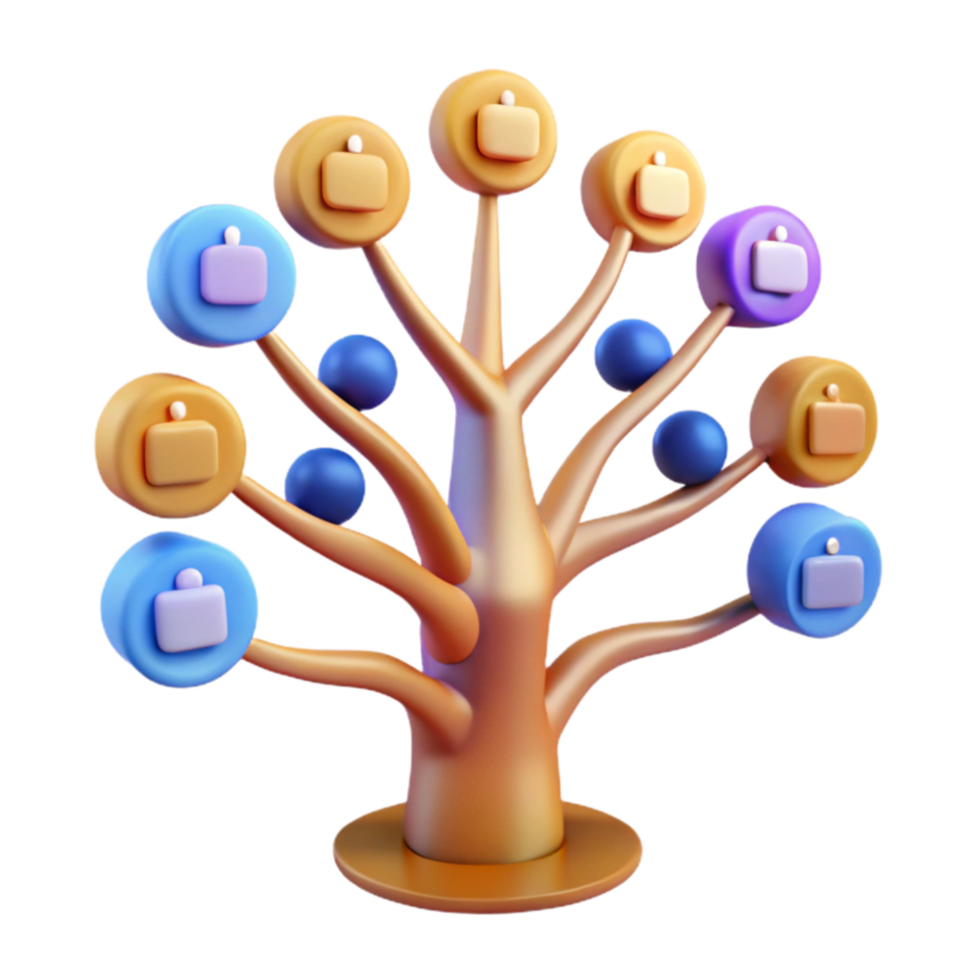 Hierarchical Structure Visualization A Network Tree Diagram 56091106 PNG