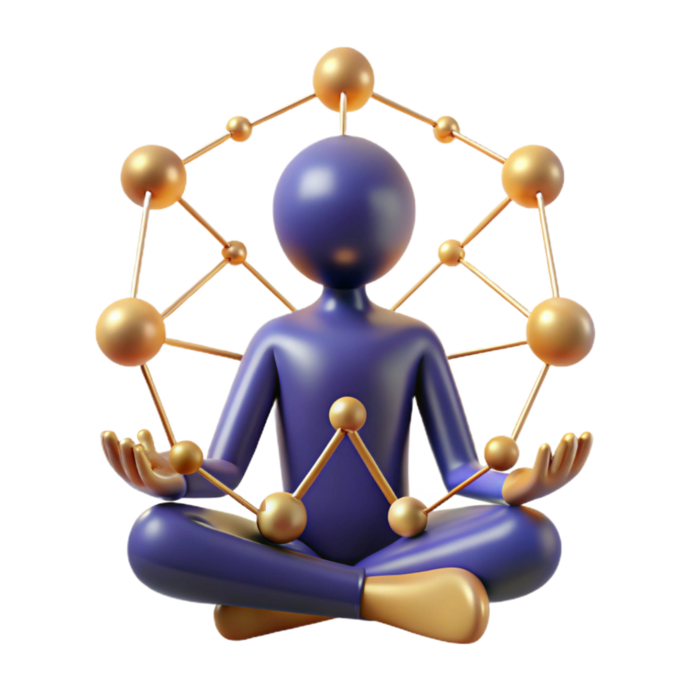 Mindfulness Network Connectivity A 3d Visualization 56092325 Png