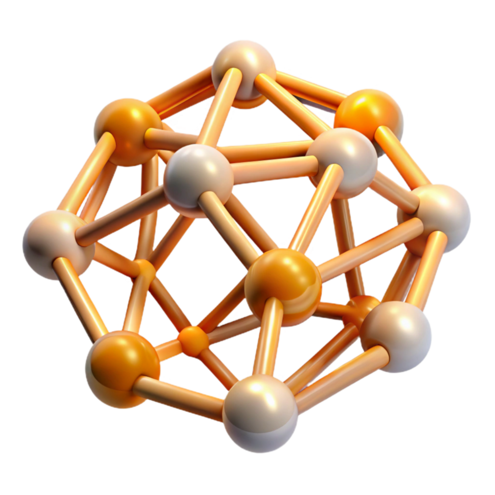 Abstract Network Structure Interconnected Nodes And Bonds 56093445 Png