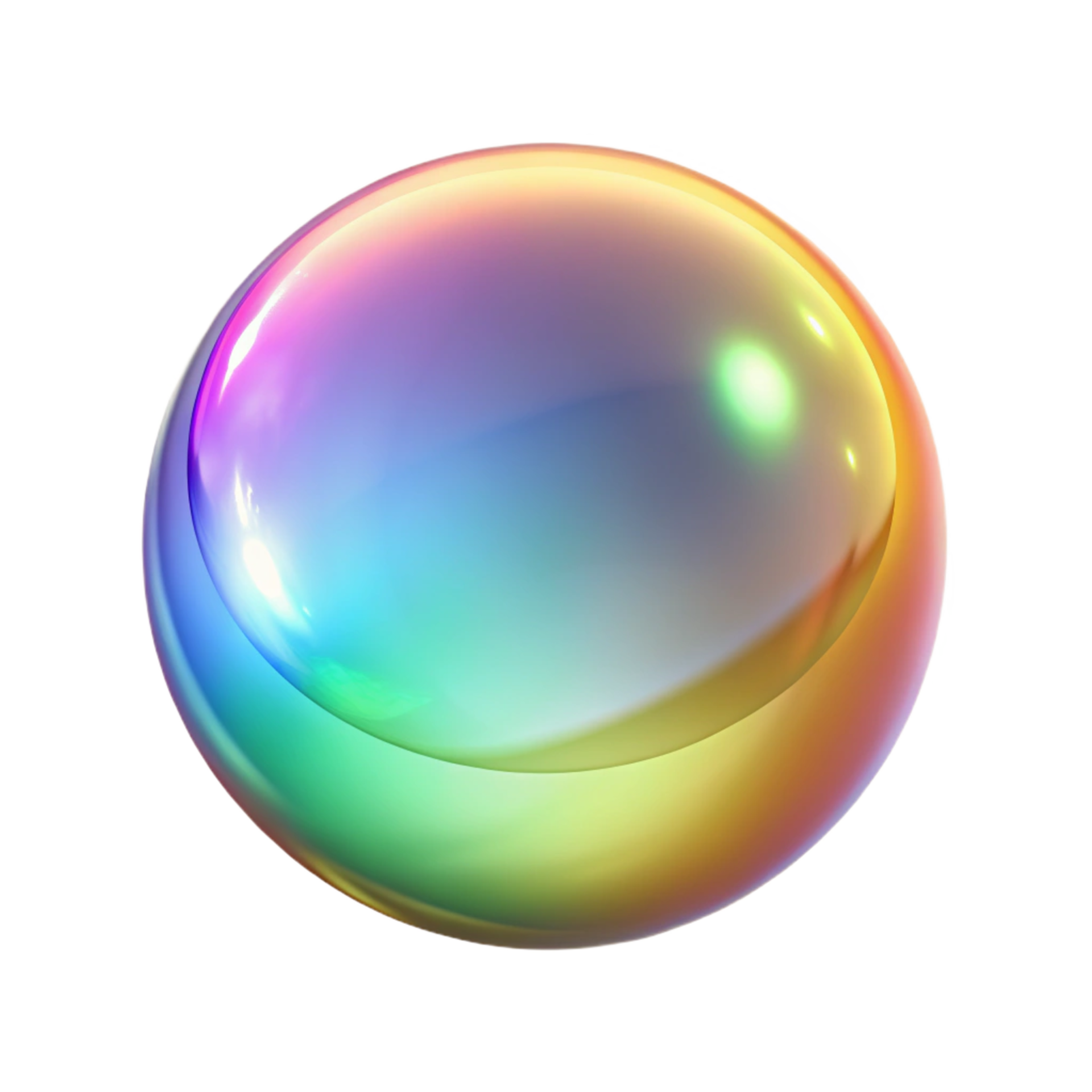 Abstract Iridescent Sphere Colorful Orb Gradient Glow Smooth Surface
