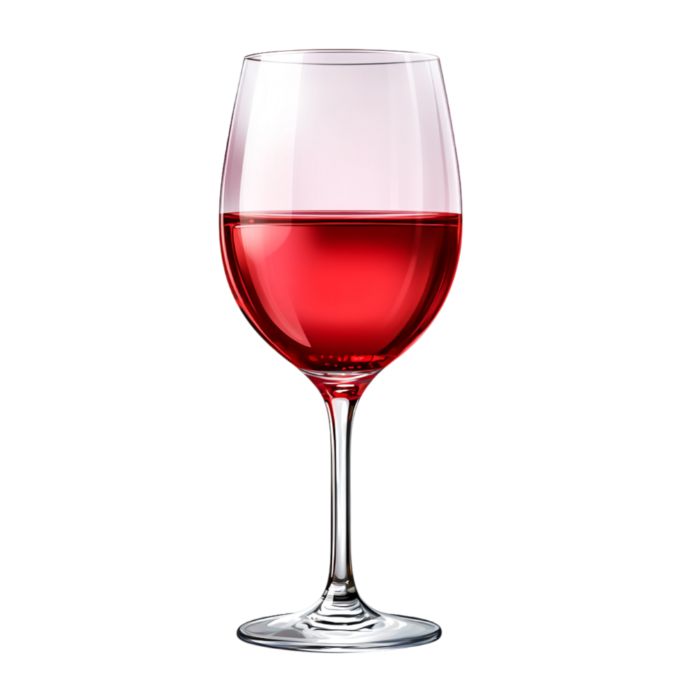 Elegant Red Wine Glass With Vibrant Liquid Displayed On White Surface 56097417 Png