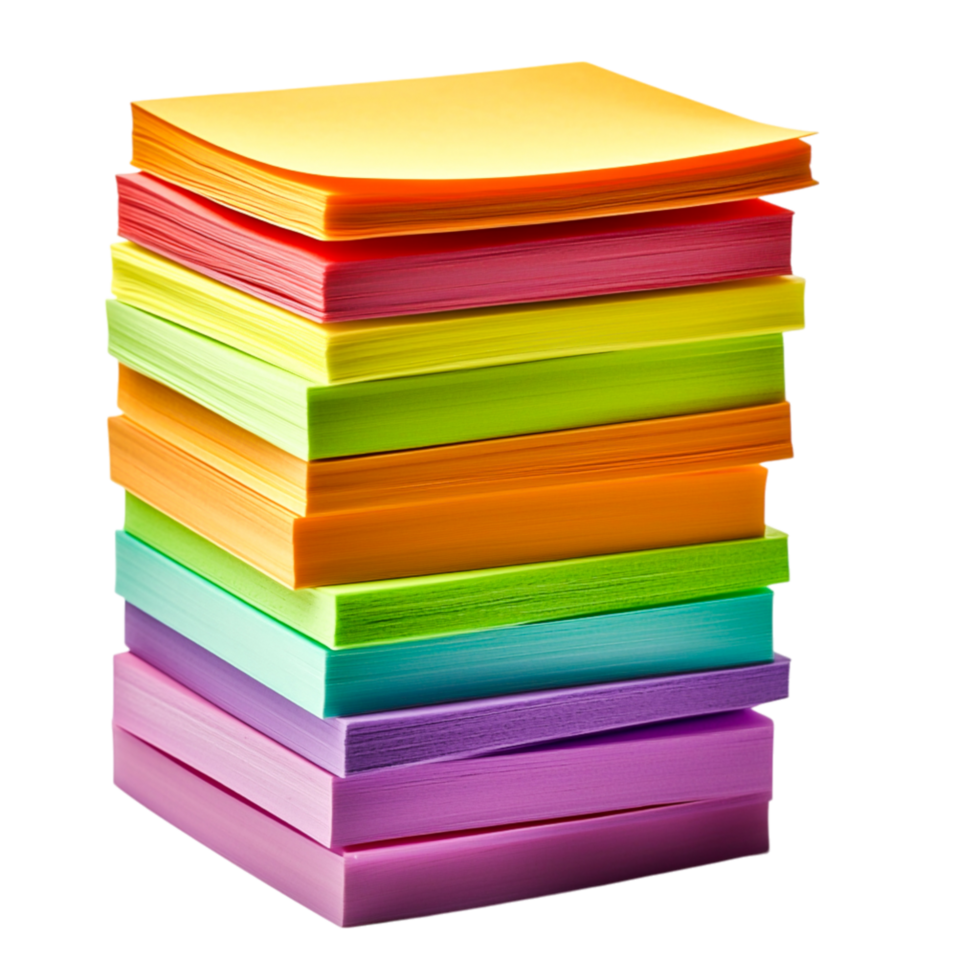 Vibrant Stack of Colorful Sticky Notes for Creative Organization ... Vibrant Stack of Colorful Sticky Notes for Creative Organization ...