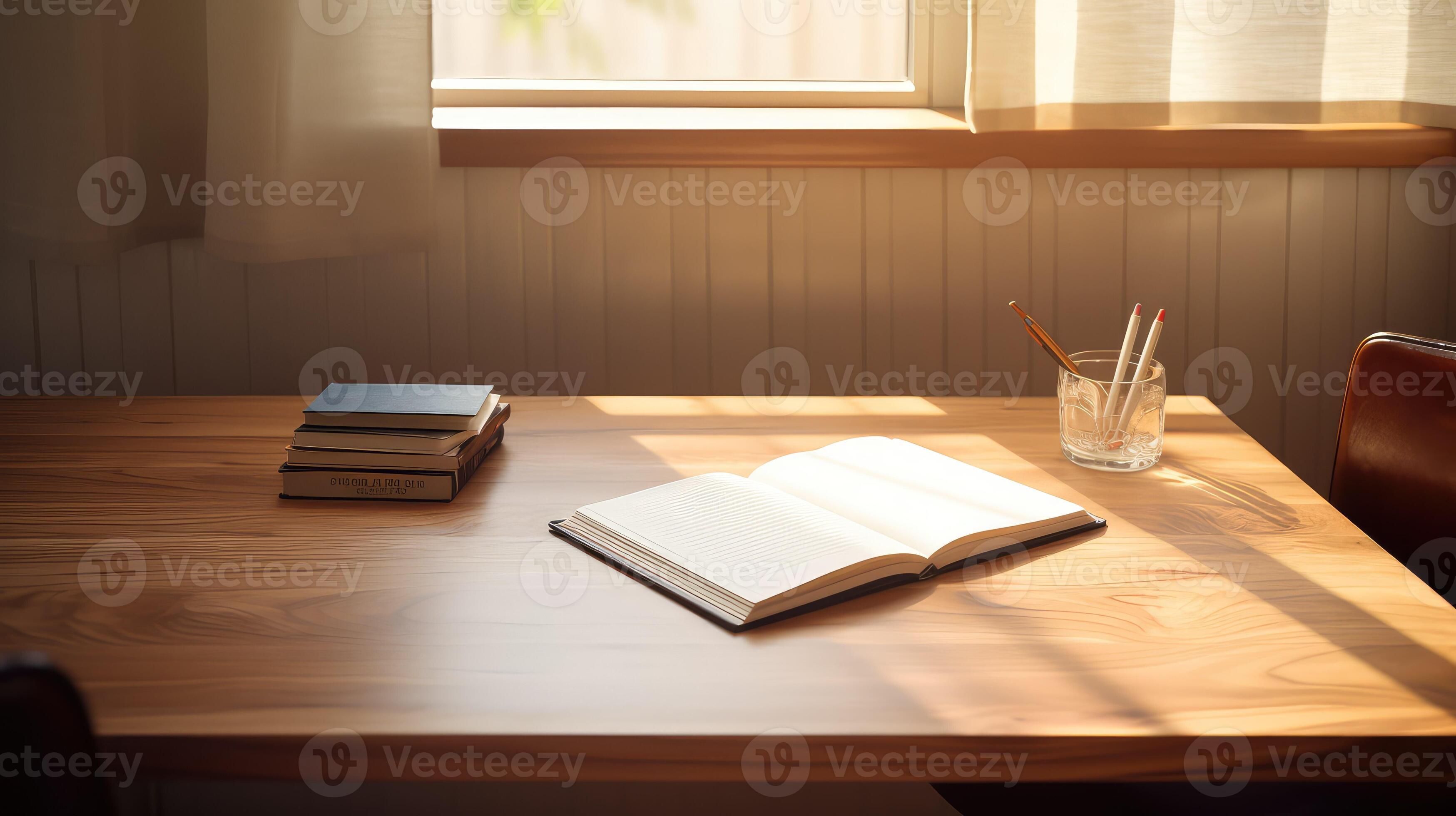 pen empty study table 56147628 Stock Photo at Vecteezy