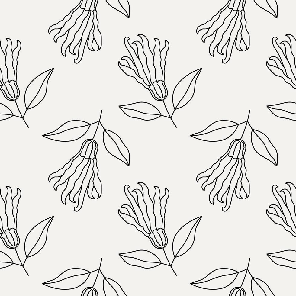 Seamless pattern with Citrons palmate fruits. Hand drawn repeating ...