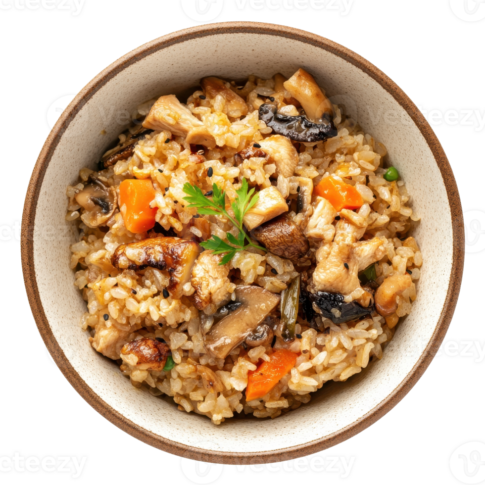 Appetizing Takikomi Gohan A Homemade Japanese Mixed Rice Dish with Vegetables and Mushrooms ...