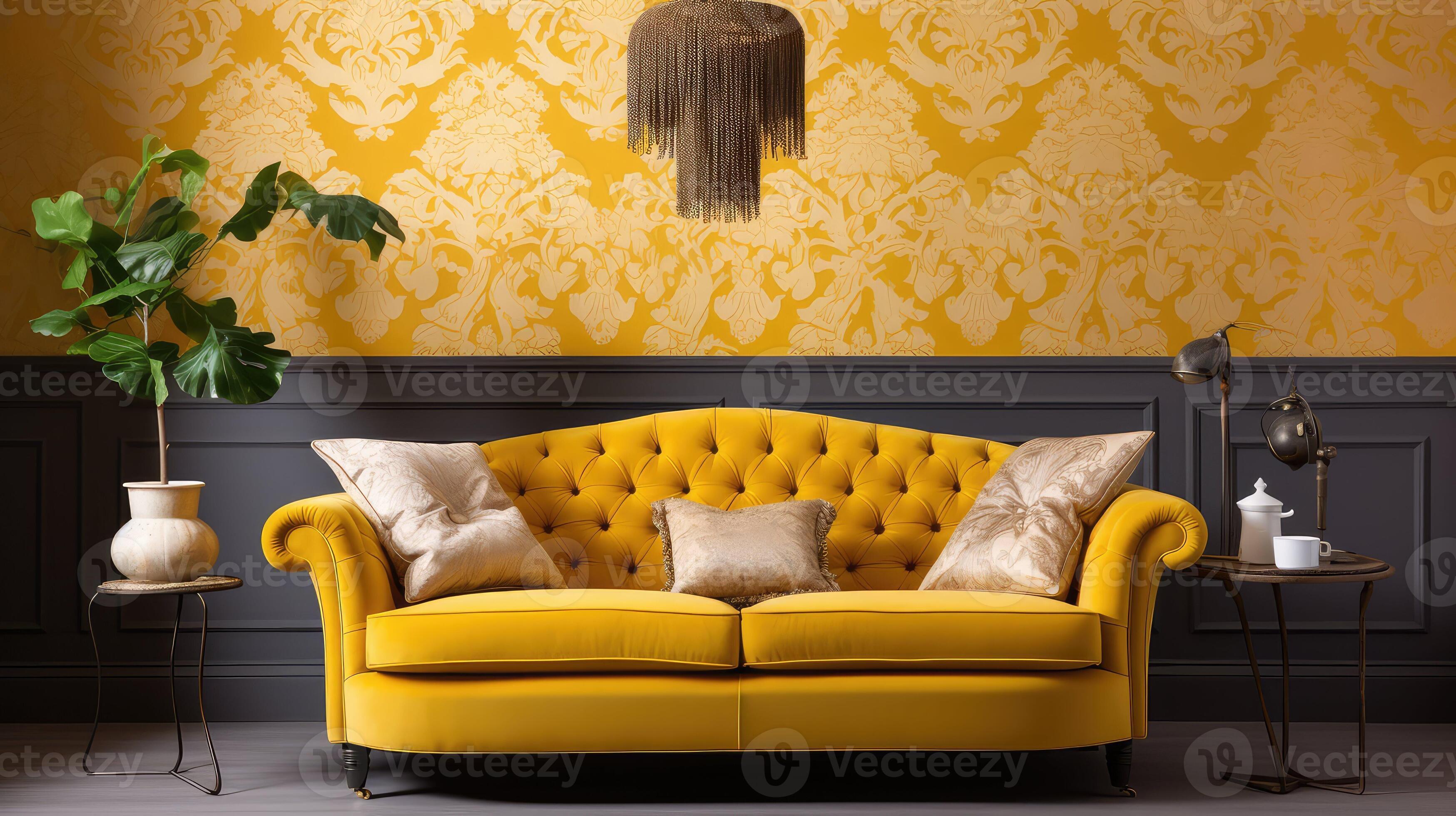 damask yellow vintage wallpaper 56175844 Stock Photo at Vecteezy