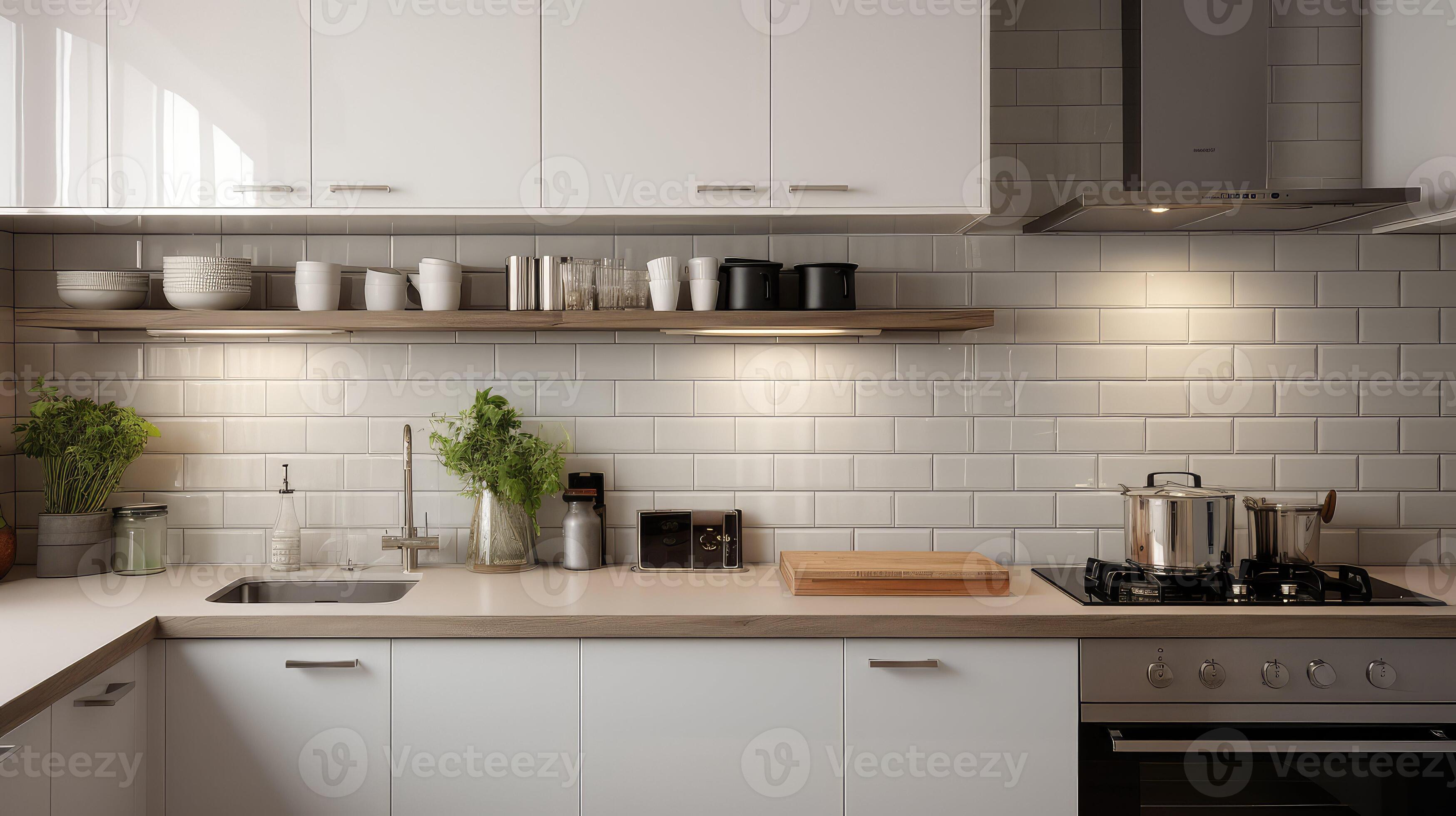 tiles backsplash kitchen 56175852 Stock Photo at Vecteezy