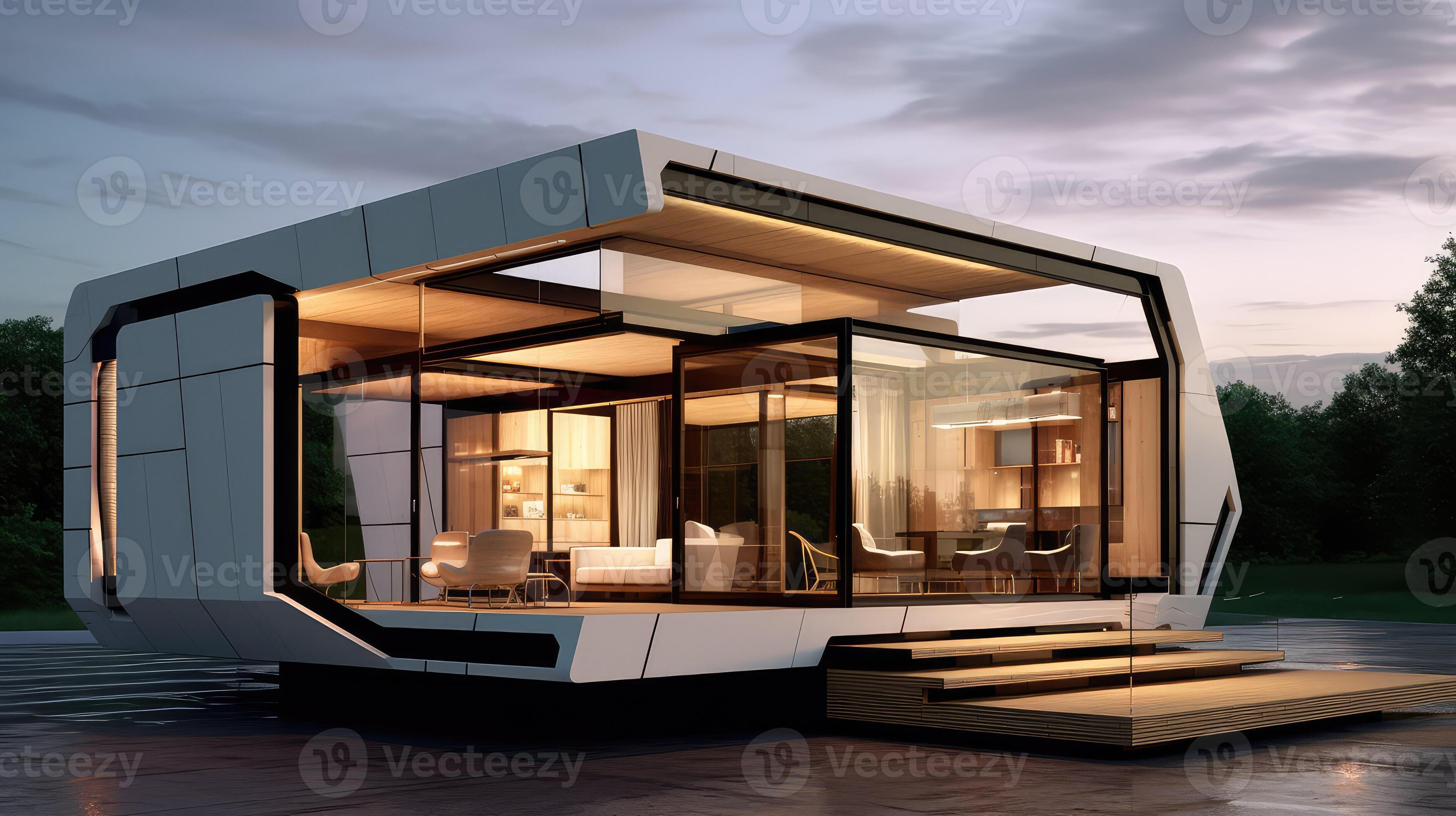 eco prefab housing 56184617 Stock Photo at Vecteezy