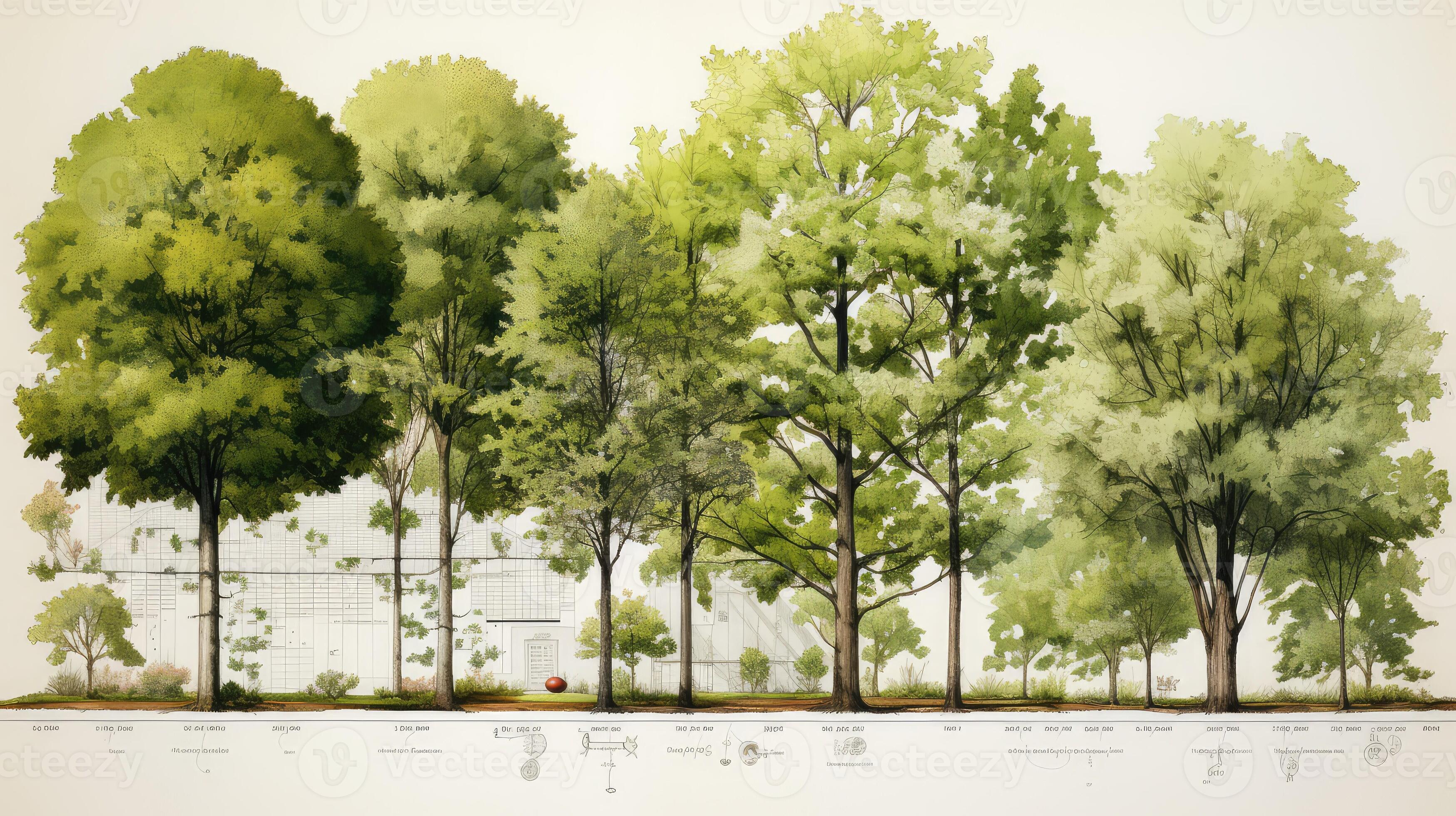 blueprint tree plan drawings 56185162 Stock Photo at Vecteezy