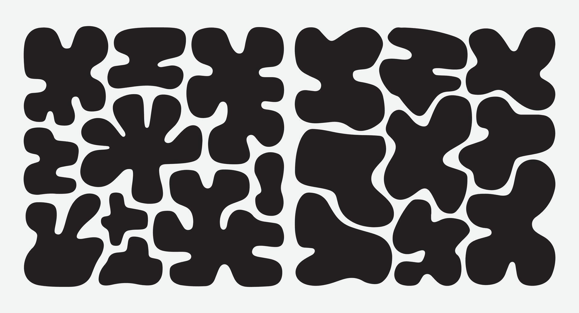 Abstract Black Blobs Shapes. Organic Blob Shape Collection. Modern ...