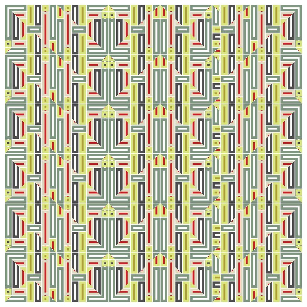 A geometric pattern featuring interlocking rectangular shapes in muted ...