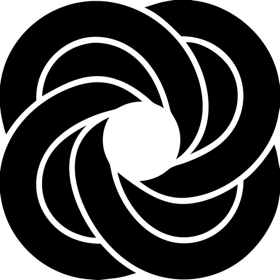 Abstract Geometric Spiral Black And Grey Pattern For Decorative Design