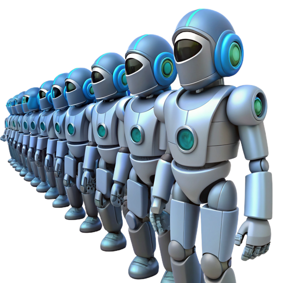 A Line of Robots Exploring Automation and Artificial Intelligence ... A Line of Robots Exploring Automation and Artificial Intelligence ...