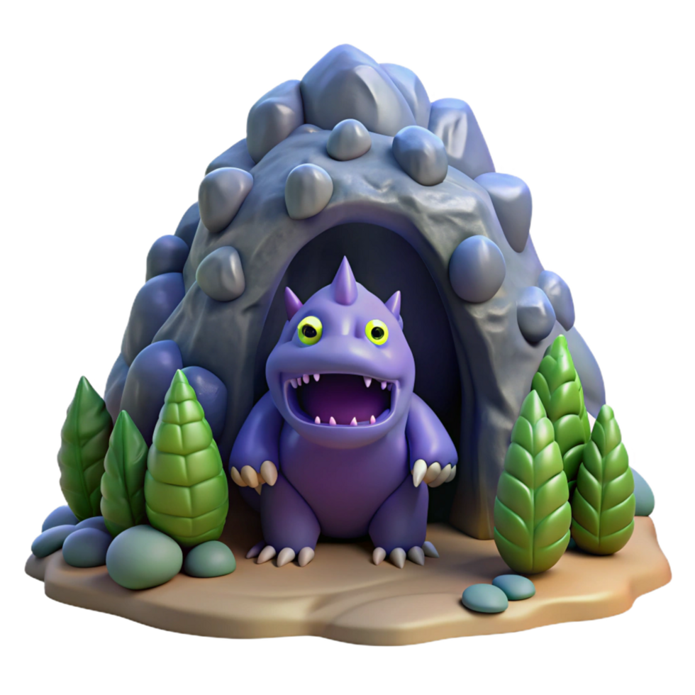 linda dibujos animados monstruo en Roca cueva 56224084 PNG linda dibujos animados monstruo en Roca cueva 56224084 PNG