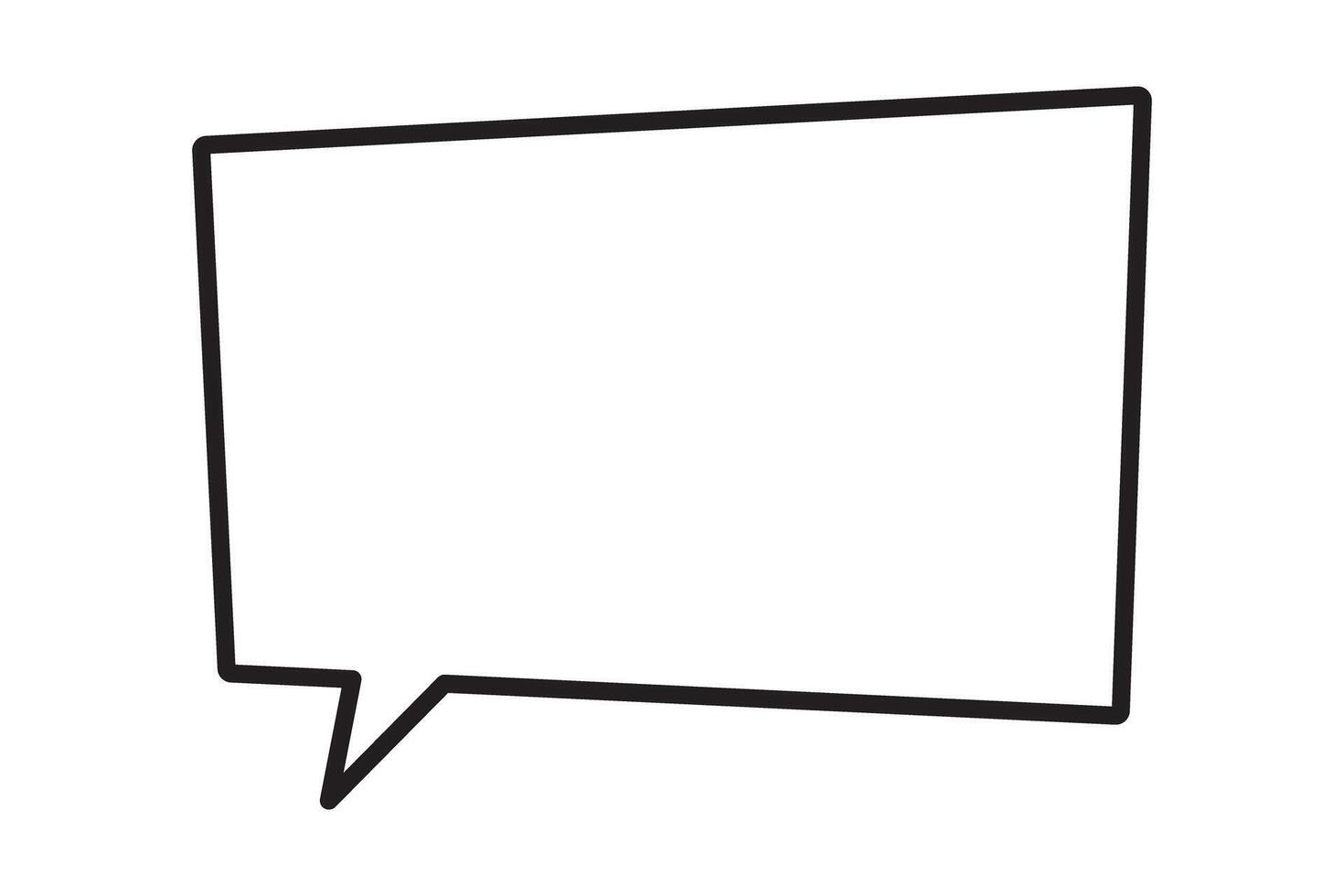 Rectangular shape speech bubble. Rectangular text frame in line style. 56231540 Vector Art at ...