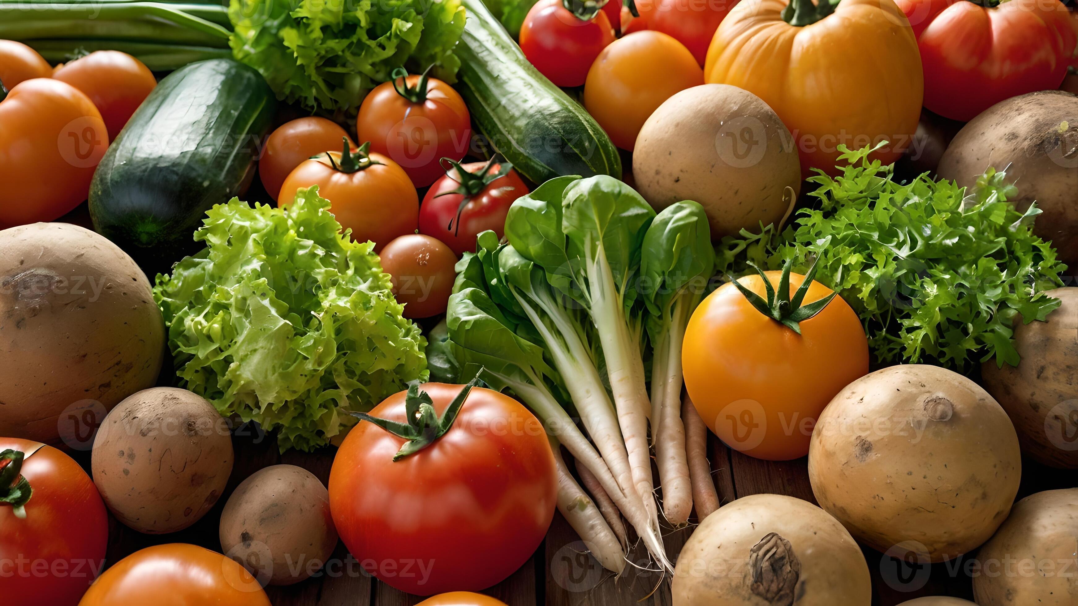 Fresh Farm Vegetables Harvest Abundance 56249304 Stock Photo at Vecteezy