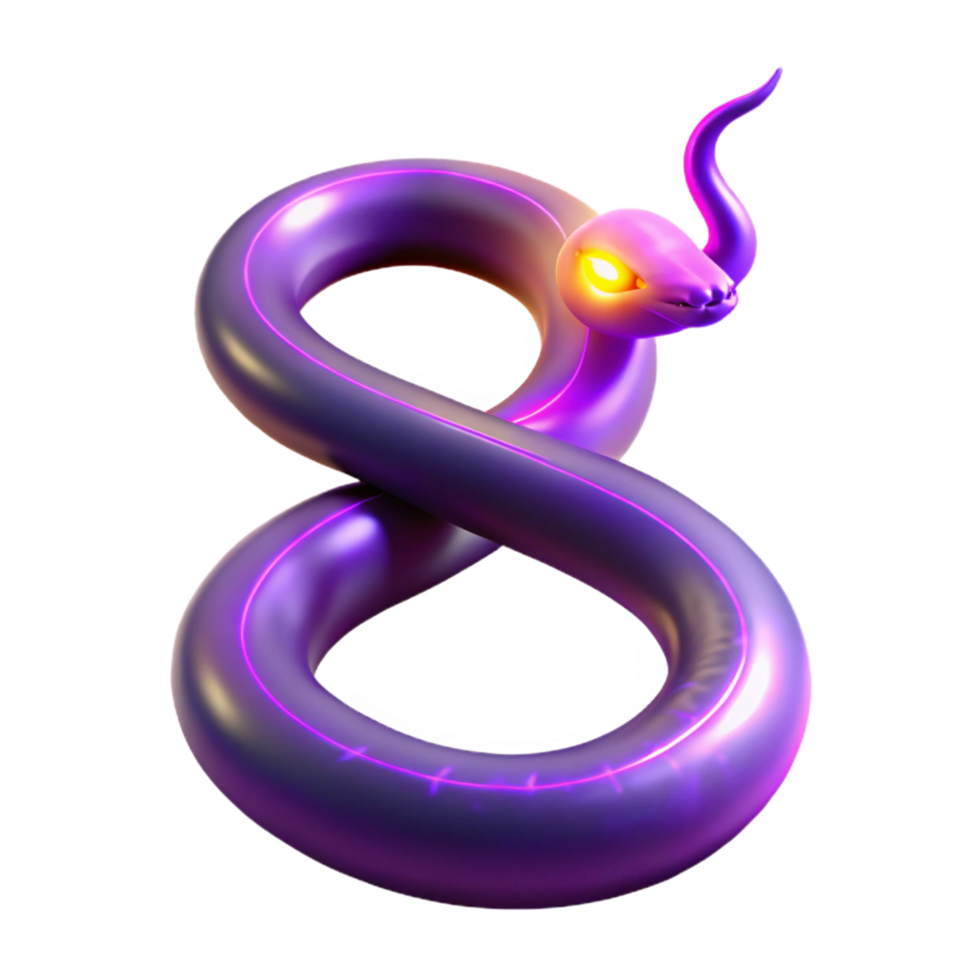 3D Render Purple Glowing Snake Figure Eight 56262070 PNG 3D Render Purple Glowing Snake Figure Eight 56262070 PNG