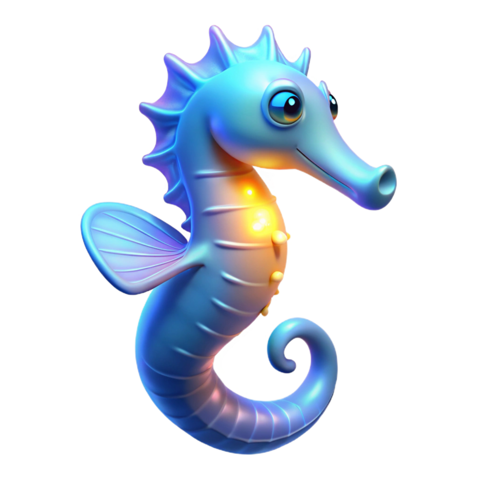 Cute Seahorse 3D Render Ocean Animal Illustration 56262117 PNG