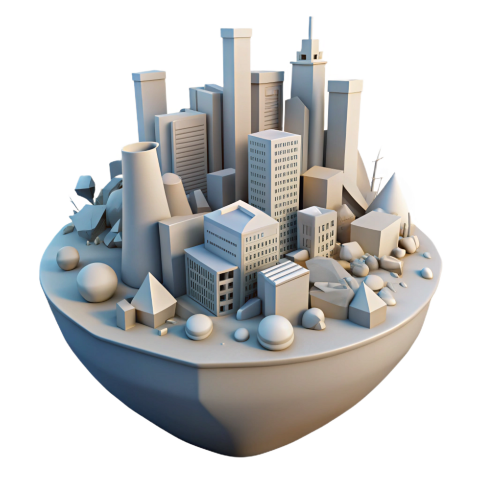 Urban Sprawl Simulation A 3d Model Of City Development And Environmental Impact 56262633 Png