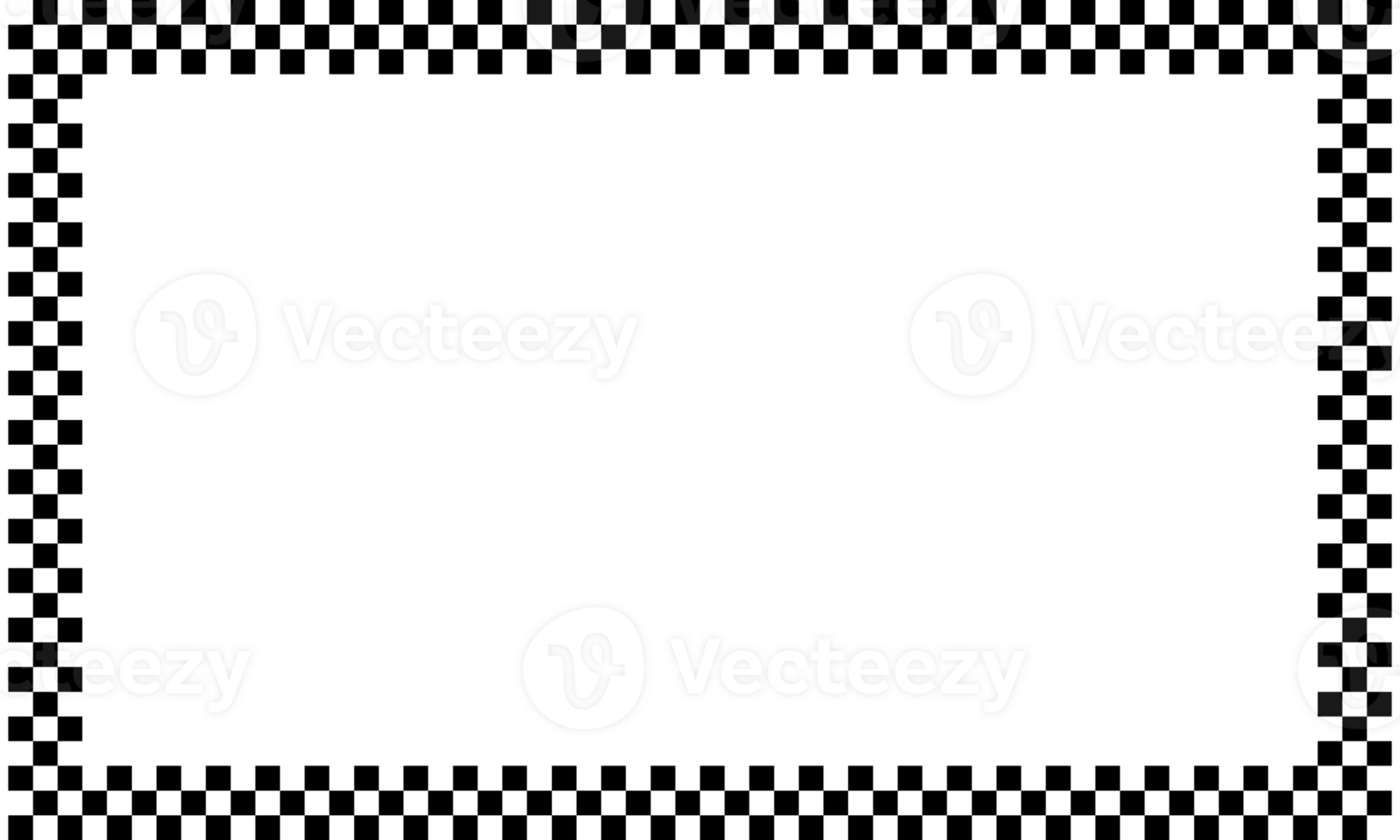 Pixel art frame. Checkered pattern rectangle frame. Checkerboard ...