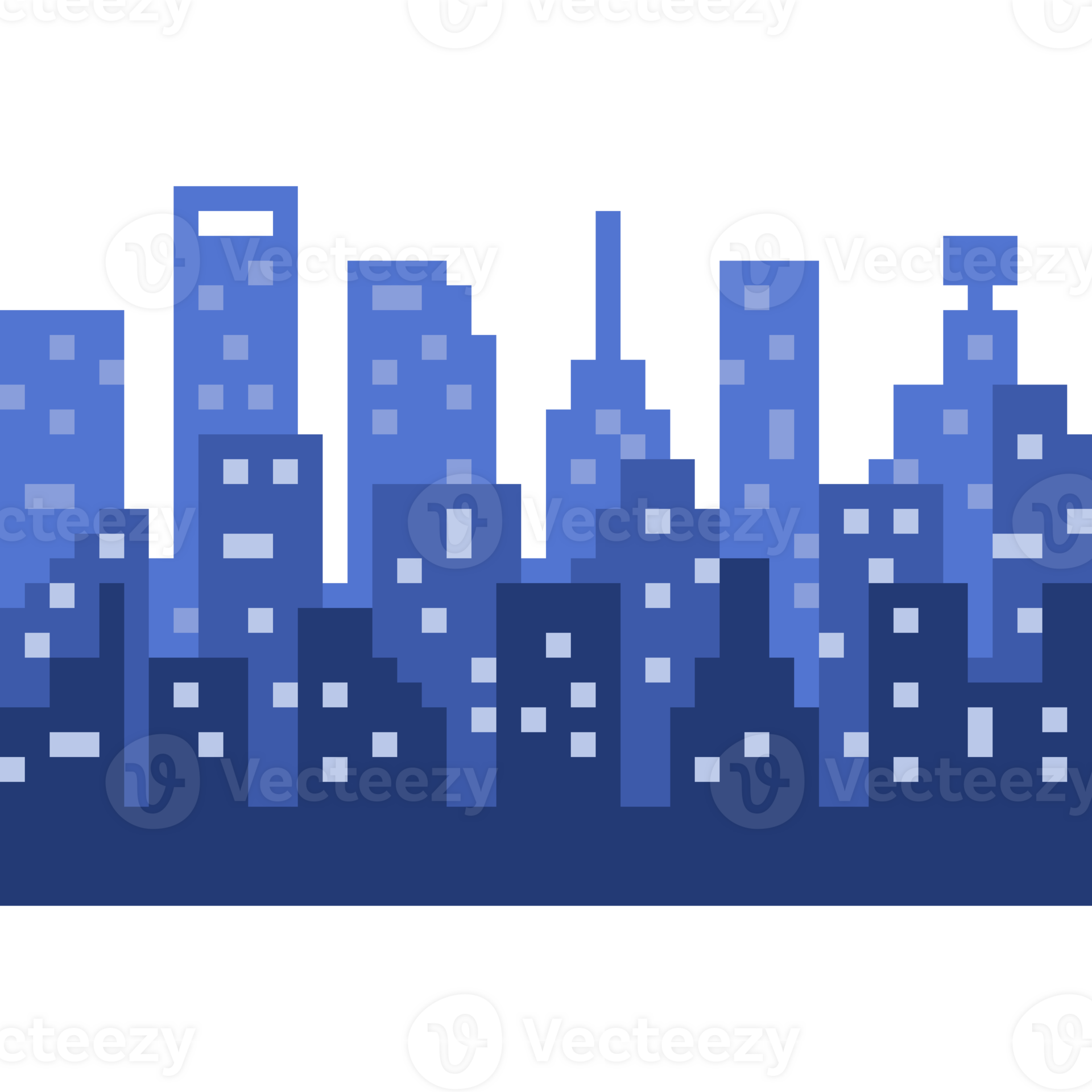 Cityscape pixel art style. 8-bit building and architecture. City at night 56275415 PNG