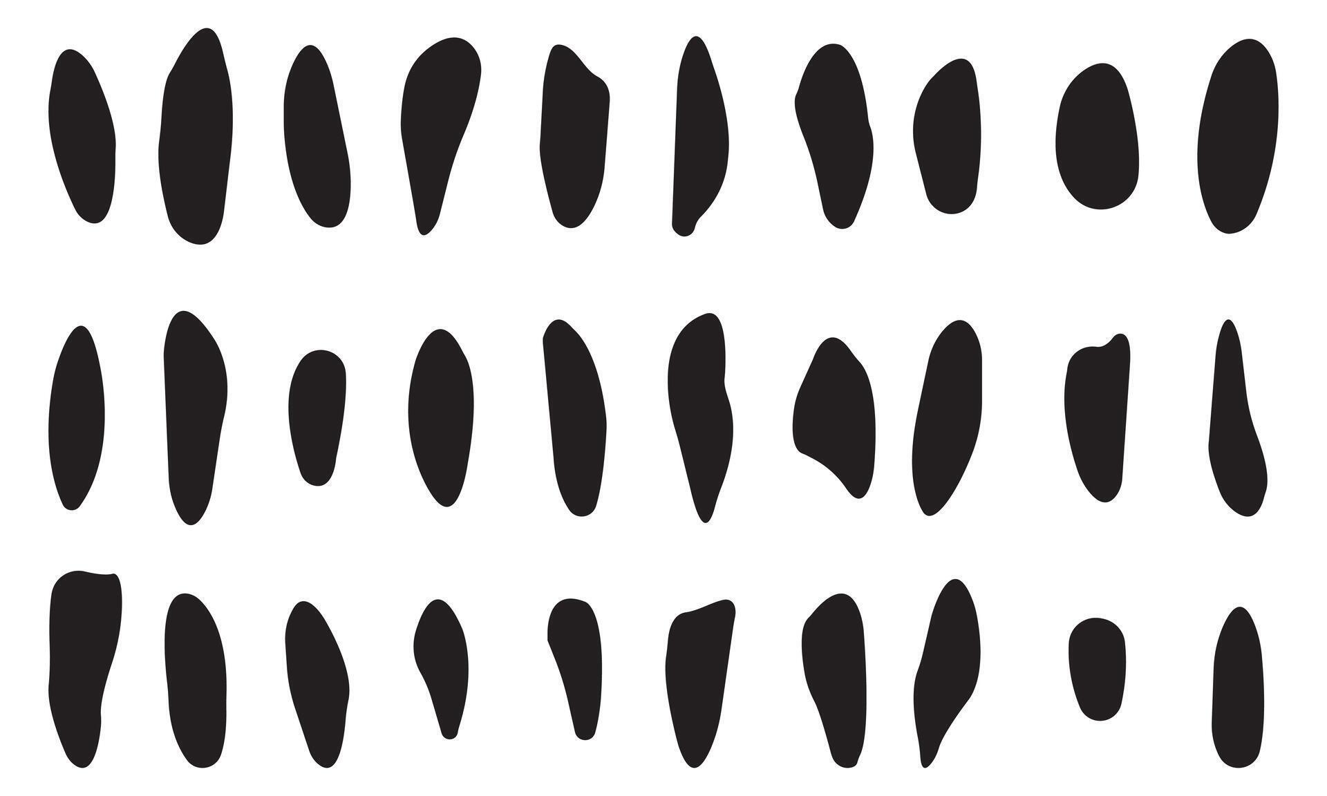 Random blob shapes. Black cube drops. Organic black blobs irregular ...