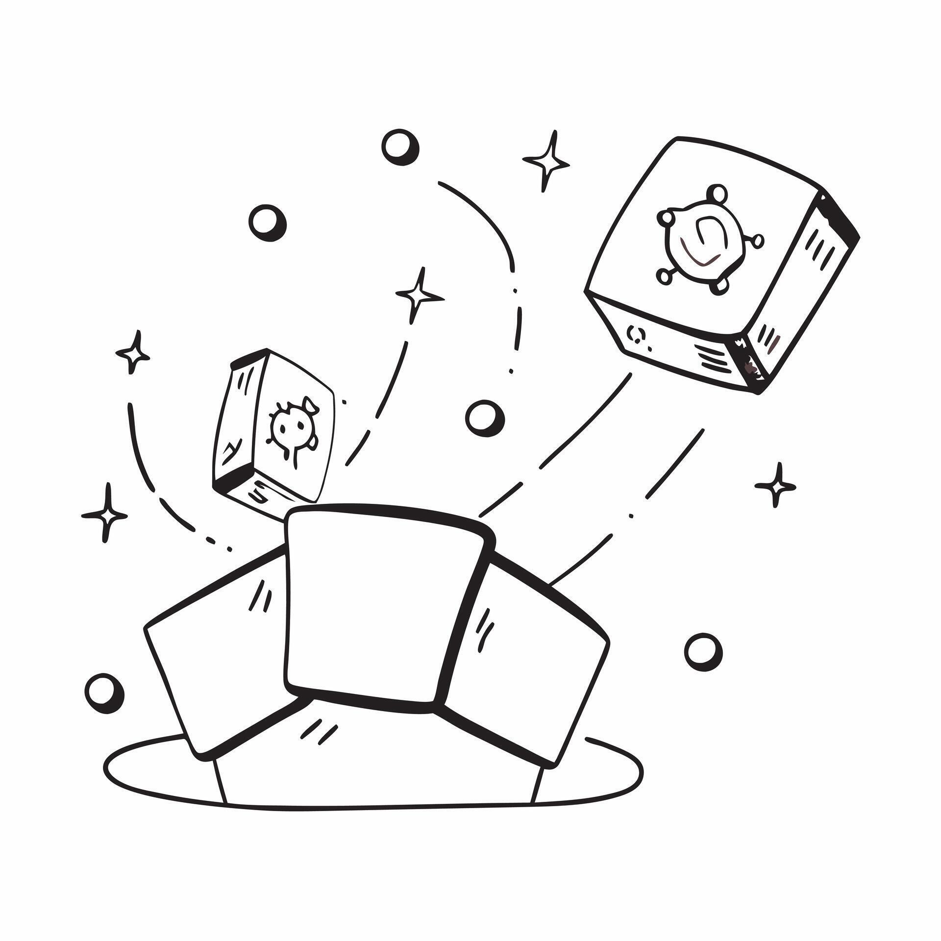 Flat Ai Neural Network And Cost Symbols Frame Concept As A Border Frame