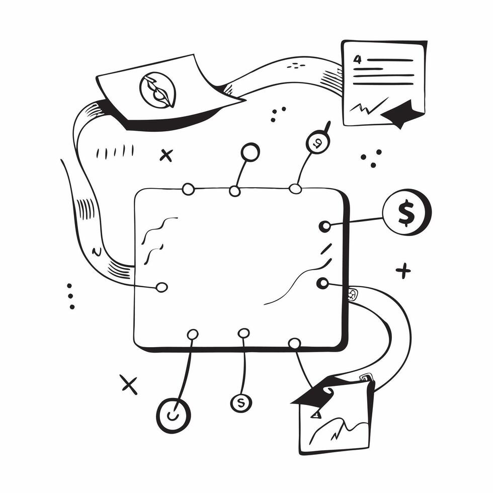 Flat Ai Predictive Analytics And Dollar Icons Frame Concept As A Border Frame Featuring