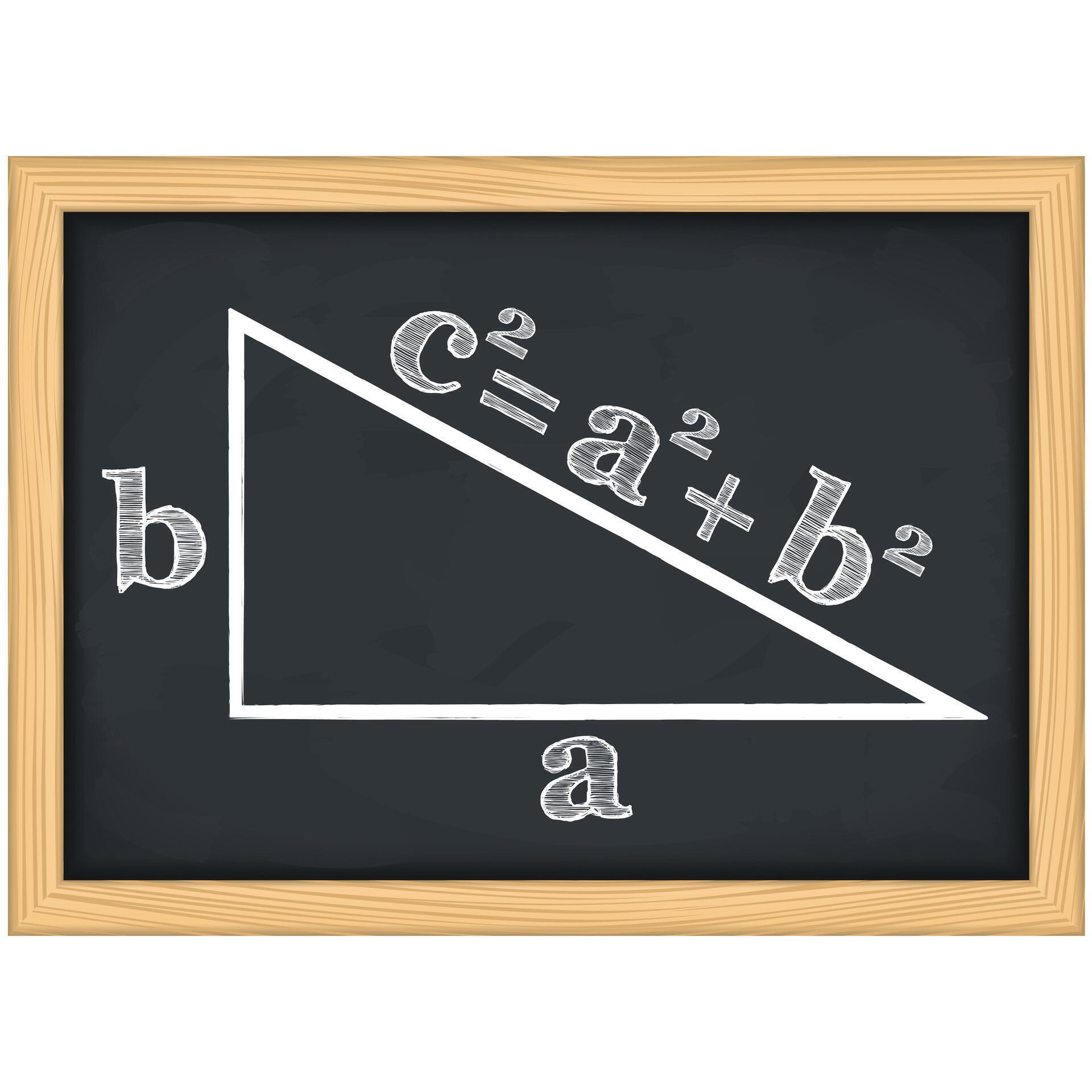 Pythagoras' theorem on blackboard 56315659 Vector Art at Vecteezy