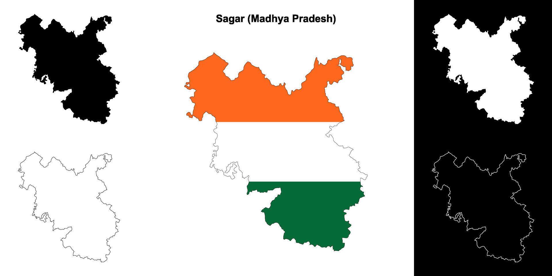 Sagar district, Madhya Pradesh outline map set 56320815 Vector Art at ... Sagar district, Madhya Pradesh outline map set 56320815 Vector Art at ...