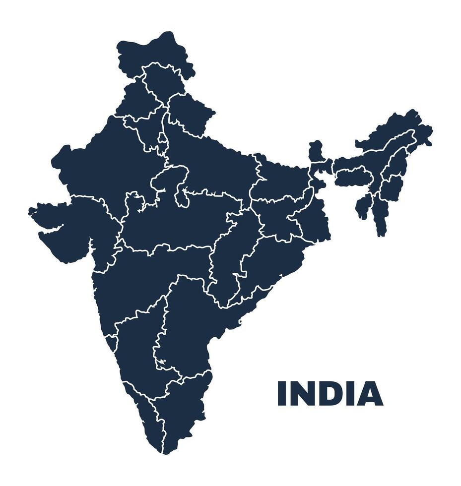 India map flat border outline 56327863 Vector Art at Vecteezy