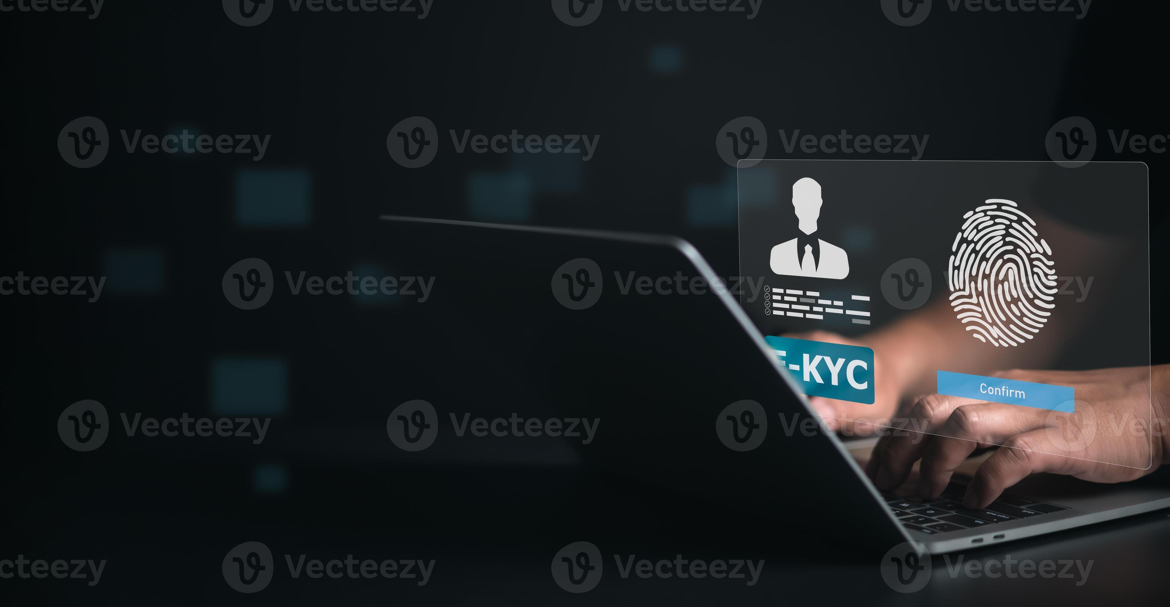 KYC know your customer concept, Personal information for identification technology, Human ...
