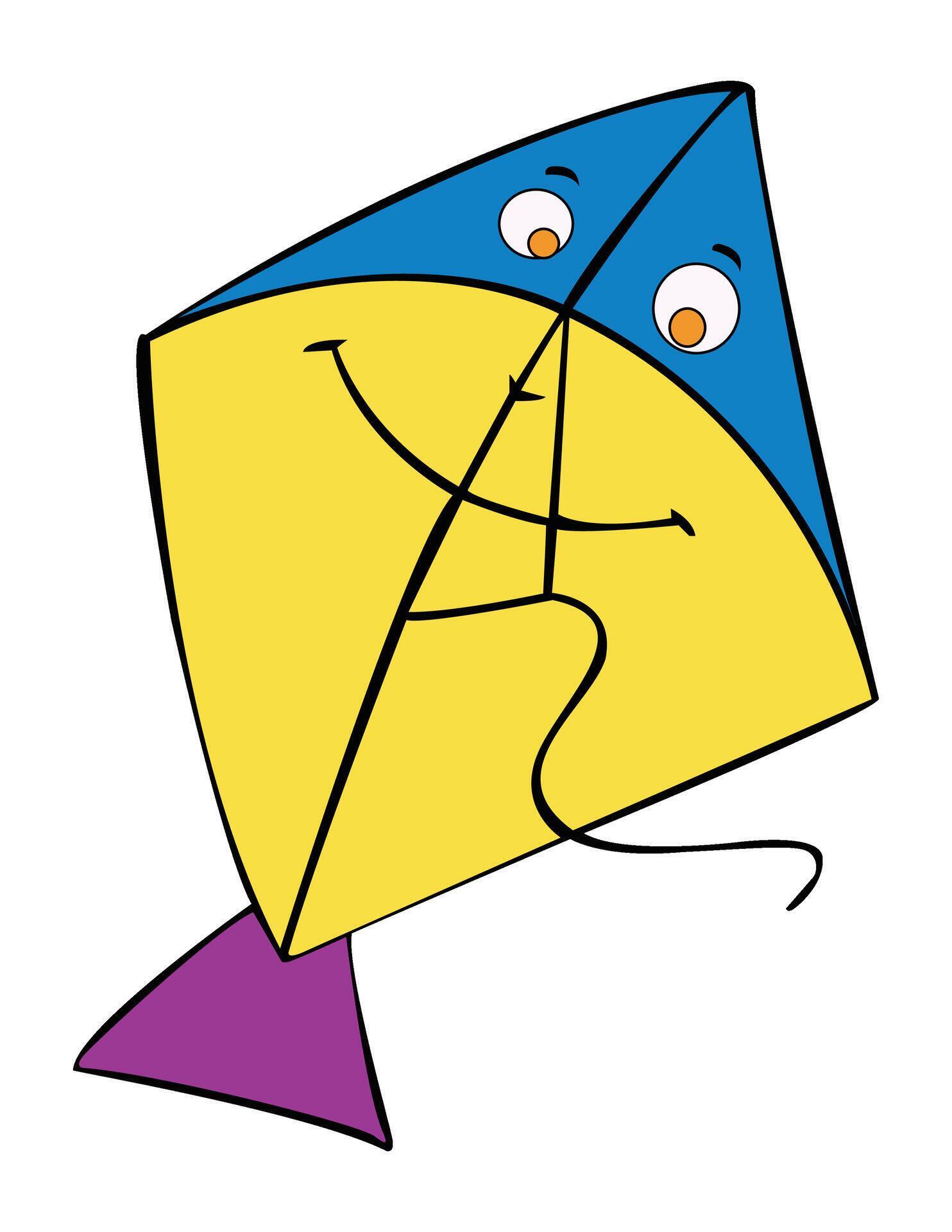 A kite cartoon 56332781 Vector Art at Vecteezy