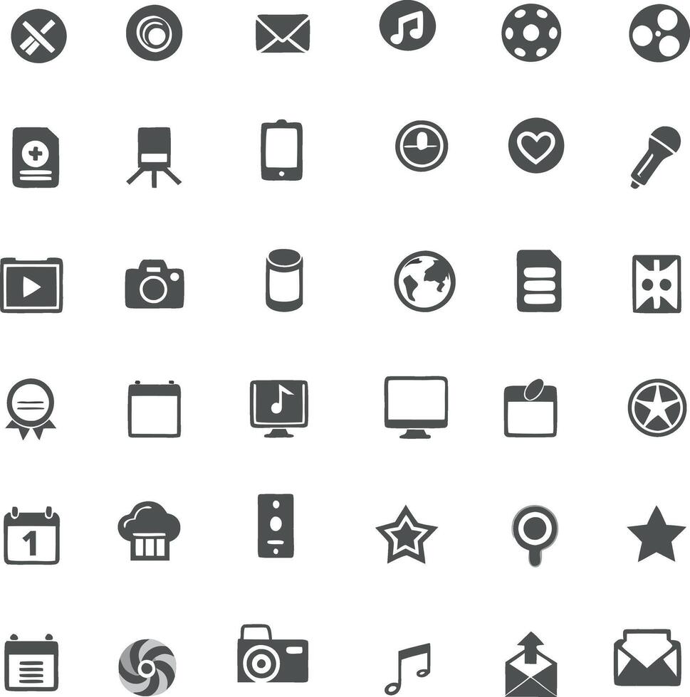 Minimalist Icon Set Icons for Web, UI, and Mobile Apps Flat Monochrome ...