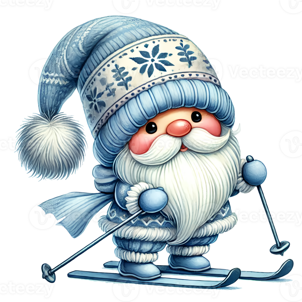 Santa claus on skis 56360699 PNG