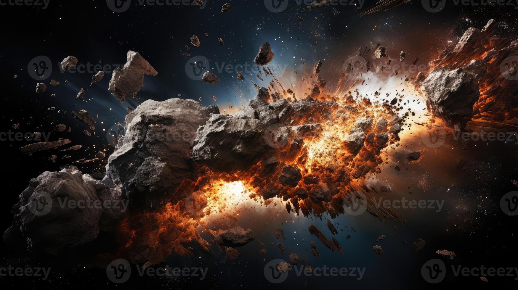 collision asteroid space 56362564 Stock Photo at Vecteezy