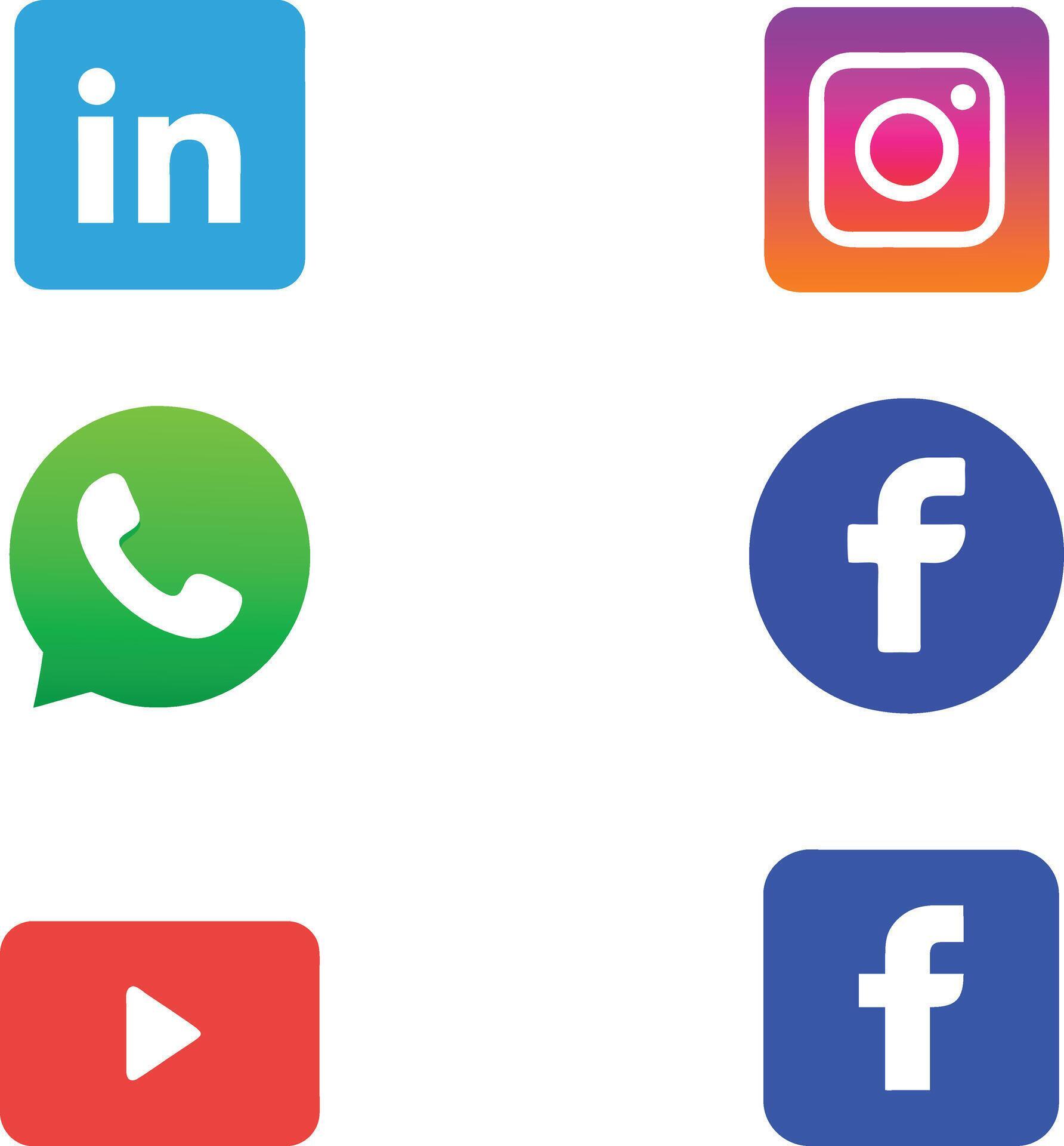 social media logo, icon set, logo set, facebook, linkedin, instagram ... social media logo, icon set, logo set, facebook, linkedin, instagram ...